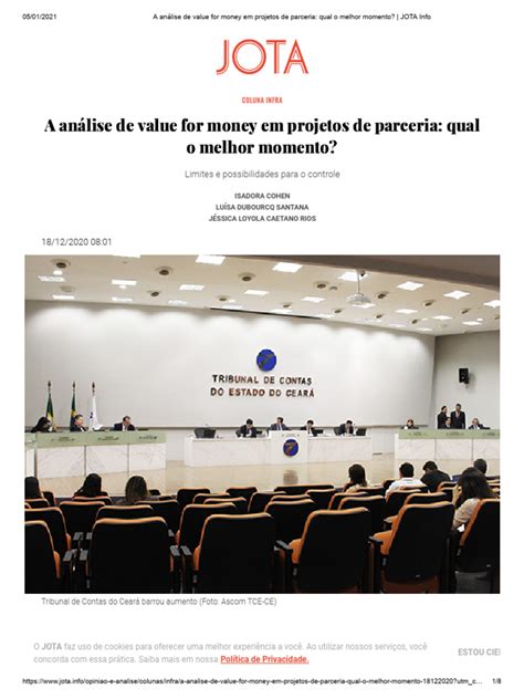 A Análise De Value For Money Em Projetos De Parceria Qual O Melhor