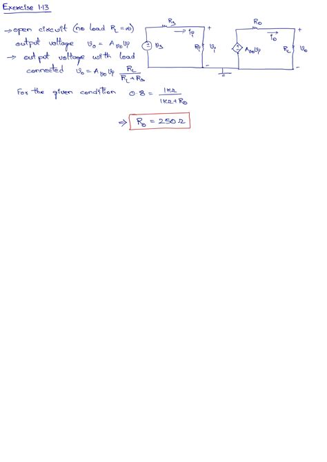 1 13 the output voltage of a voltage amplifier has been found to