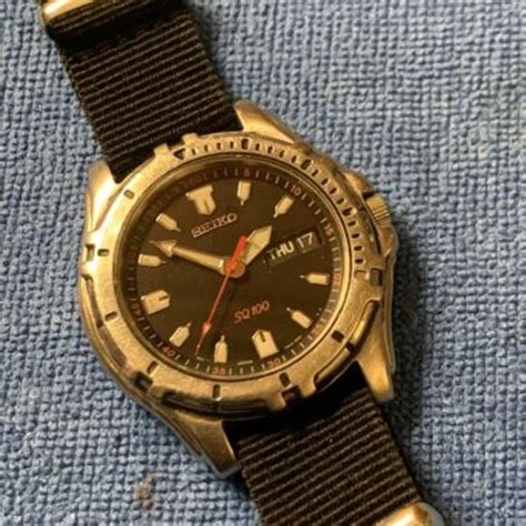 Vintage Seiko Sq100 7n43 8210 Quartz Diver Style Watch Sapphire