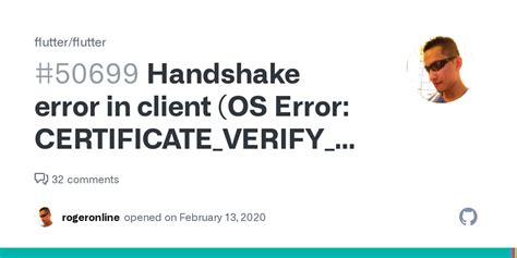 handshake error in client os error certificate verify failed unable to get local issuer