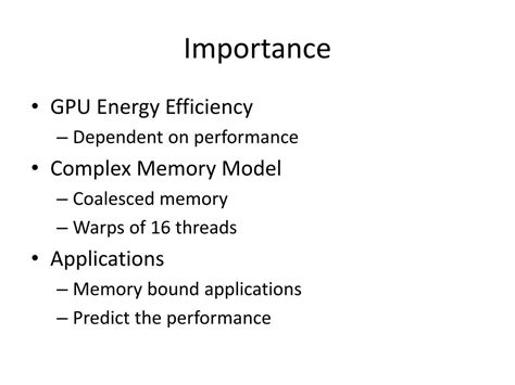 Ppt Modeling Gpu Non Coalesced Memory Access Powerpoint Presentation