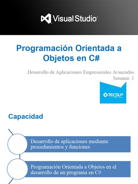 semana 1 programacion orientada a objetos en c y windows forms pdf framework c