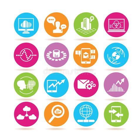 Data Analysis Icons Stock Illustration Illustration Of Analysis
