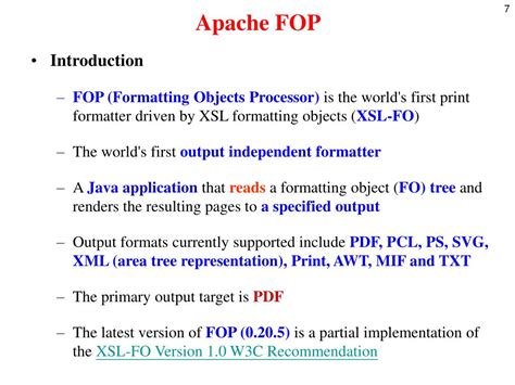 Ppt Xsl Formatting Objects Fo Powerpoint Presentation Free