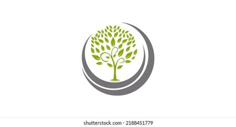 Tree Circle Vector Logo Stock Vector Royalty Free Shutterstock