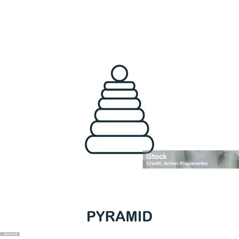 아기 피라미드 아이콘 개요 스타일입니다 아기 사물 아이콘 컬렉션에서 창조적 인 얇은 디자인 픽셀 완벽 한 간단한 아기 피라미드 아이콘입니다 웹 디자인 앱 소프트웨어 인쇄