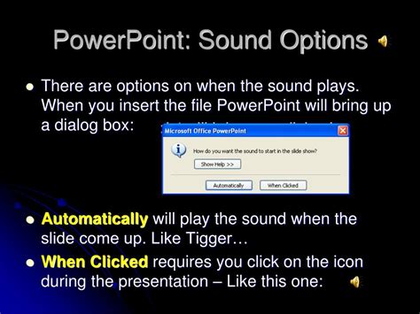 PPT Enhancing Presentations With Sound And Video In PowerPoint PowerPoint Presentation ID
