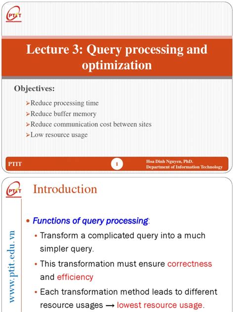 Query Processing And Optimization Pdf Pdf Relational Database
