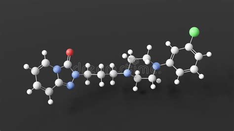 Serotonin Molecule 3d Molecular Structure Ball And Stick Model Structural Chemical Formula