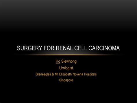 Management Of Renal Cell Carcinoma Presented At Asian Oncology Summit