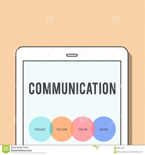 Communication Connection Networking Icon Concept Stock Illustration Illustration Of