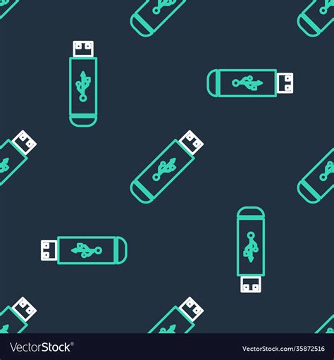 line usb flash drive icon isolated seamless vector image