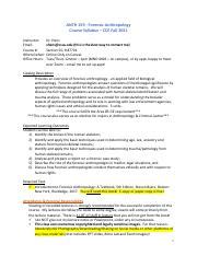 Syllabus CCE Fall Pdf ANTH Forensic Anthropology Course Syllabus CCE Fall