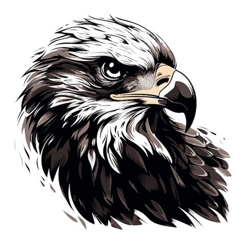 대머리 독수리의 독수리 폐하 눈에 띄는 벡터 일러스트 레이 션 프리미엄 벡터