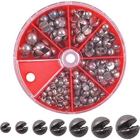 Agool 197pcs Split Shot Sinkers Weights Kit Round Removable Fishing