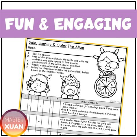 5 Fun And Interesting Simplifying Ratio Worksheets That You Need ~ Master