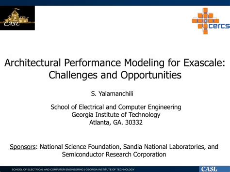 Pdf Architectural Performance Modeling For Exascale Modsim2012datapres
