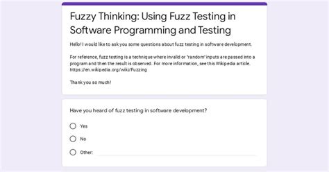 A Small Survey On Fuzz Testing Please Take A Look Rpython