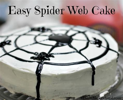 Easy Spider Web Cake