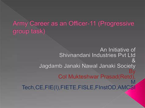 Progressive Group Task For SSB Services Selection Board PPTX