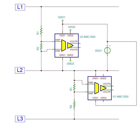Amc1100 Vinp Vinn To Gnd1 Voltage Amplifiers Forum Amplifiers