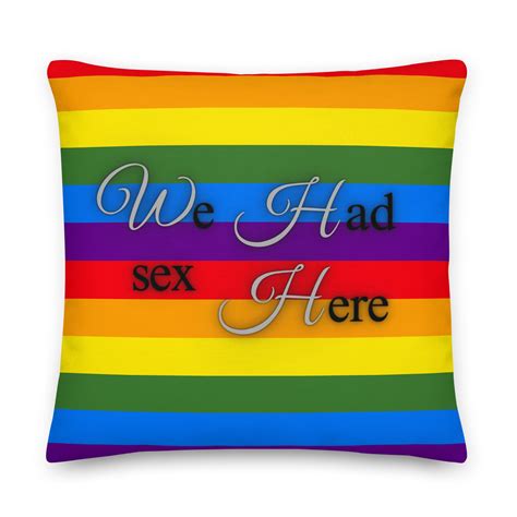 We Had Sex Here And Here Reversable Premium Pride Pillow Roomsacred