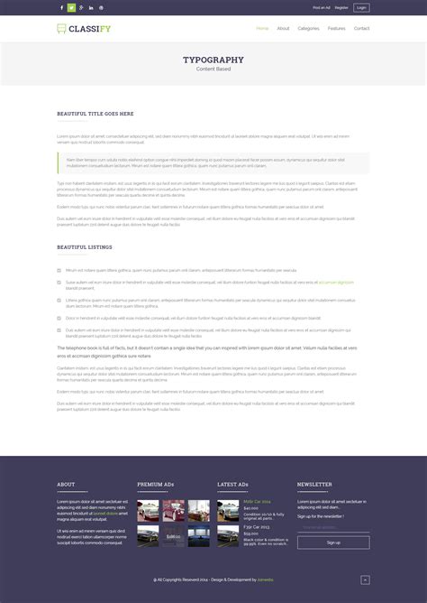 Classify Classified Ads PSD Template By JoinWebs ThemeForest