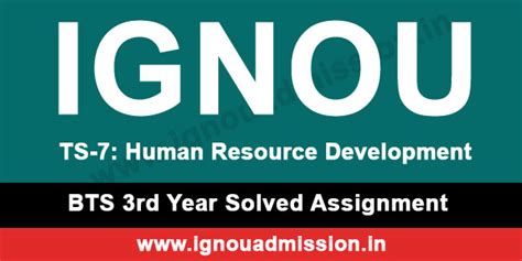 IGNOU TS Solved Assignment IGNOU Admission