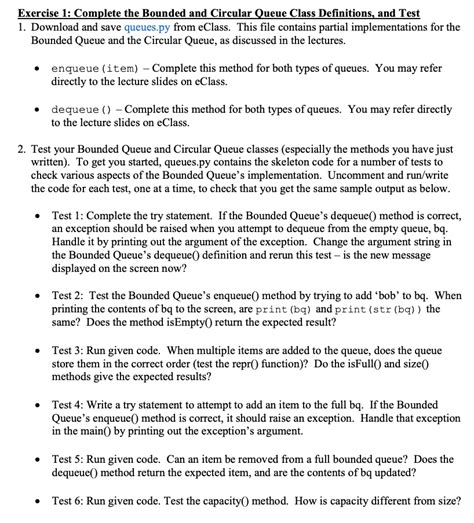 Solved Exercise 1 Complete The Bounded And Circular Queue