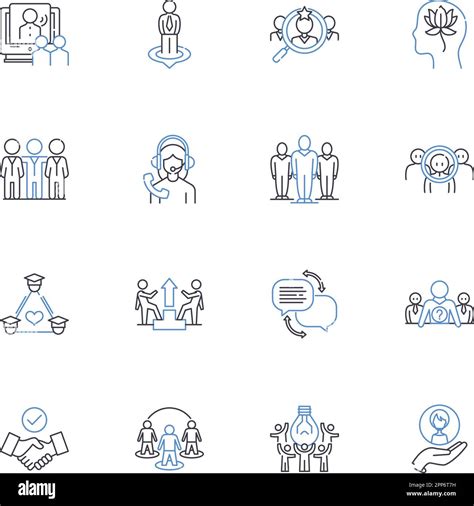 Onboarding Process Outline Icons Collection Orientation Integration Training Induction