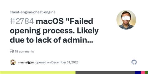 Macos Failed Opening Process Likely Due To Lack Of Admin Rights
