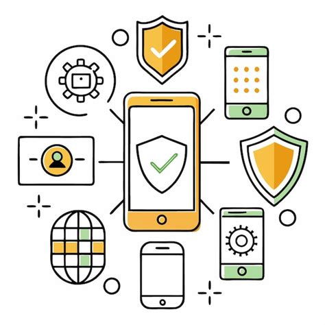 Secure Smartphone With Multiple Layers Of Protection Premium Ai Generated Vector