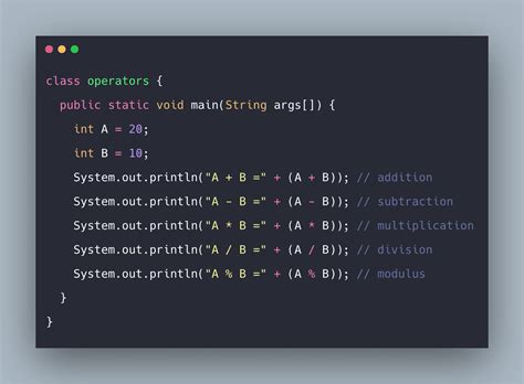 java operators example operators in java tutorial