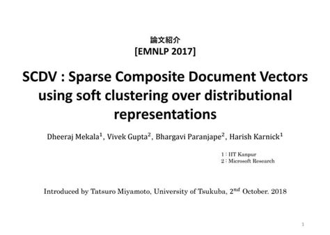 Paper Introduction Scdv Sparse Composite Document Vectors Using Soft