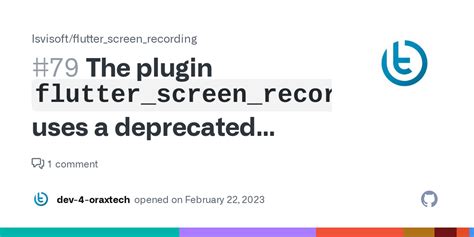 The Plugin `flutterscreenrecording` Uses A Deprecated Version Of The