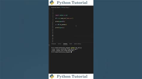 Converting Polars Dataframe To Pandas Python Tutorial Youtube