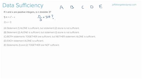 Strategy For Solving Gmat Data Sufficiency Questions Youtube