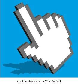 Pixel Cursor Hand Pointer Bit Computer Stock Vector Royalty Free Shutterstock
