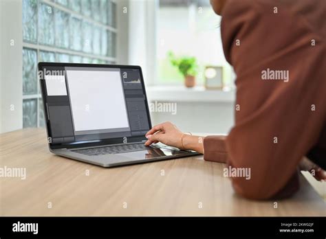 Image Of Female Video Editor Working With Footage And Post Production Montage In Creative Office