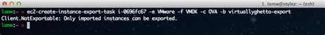 exporting an amazon ec2 instance to run on vsphere