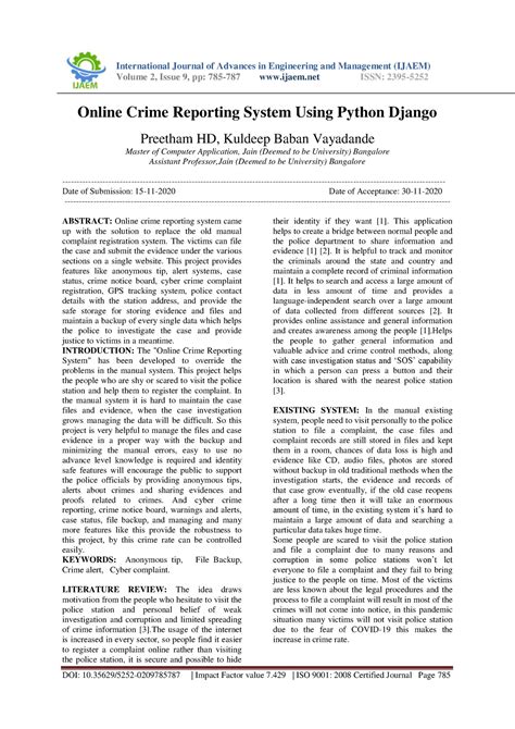 Online Crime Reporting System Using Python Django International