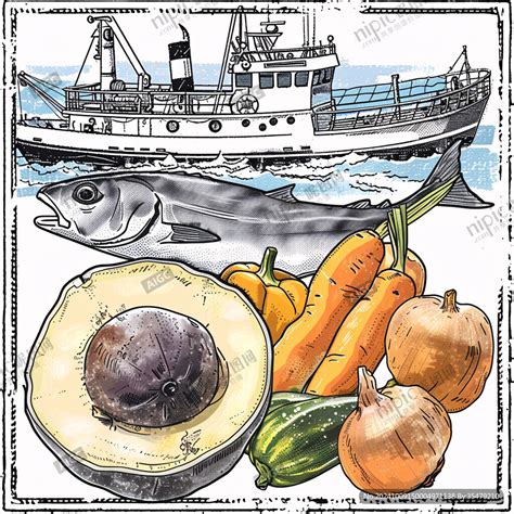 Ai创作图海鲜 渔船 捕捞 捕鱼 海产 食材 美食 烹饪 营养 健康 生鲜 蔬菜 水果 美食图片 菜市场 餐饮 厨房 食谱 海产品 渔业 海洋 生态 可持续发展 环境保护 自然 美味 新鲜