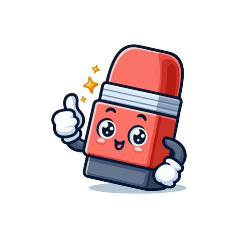 Cute Eraser Cartoon Illustration Premium Ai Generated Vector
