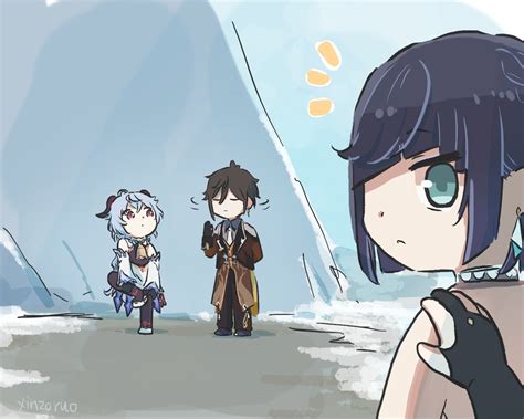Ganyu Zhongli And Yelan Genshin Impact Drawn By Xinzoruo Danbooru