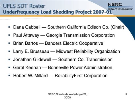 Ppt Project 2007 01 Underfrequency Load Shedding Prc 006 007 And 009 Powerpoint Presentation