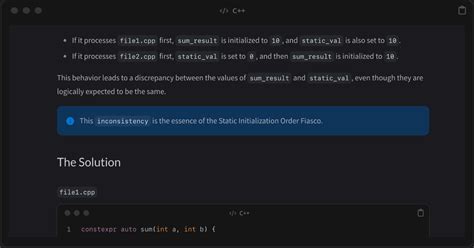Understanding The Static Initialization Order Fiasco In C
