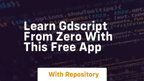 Learn Gdscript From Zero With This Free App Youtube