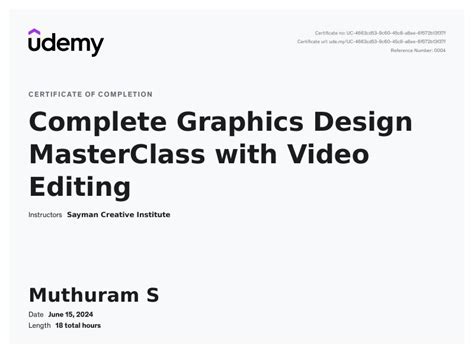 Muthuram S On Linkedin Udemy Graphicdesign Videoediting Learningjourney