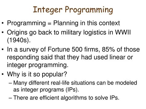 Ppt Integer Programming Powerpoint Presentation Free Download Id1296248