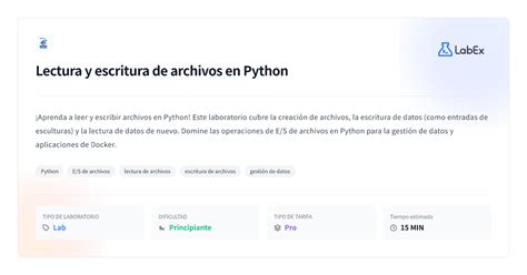 Lectura Y Escritura De Archivos En Python Labex